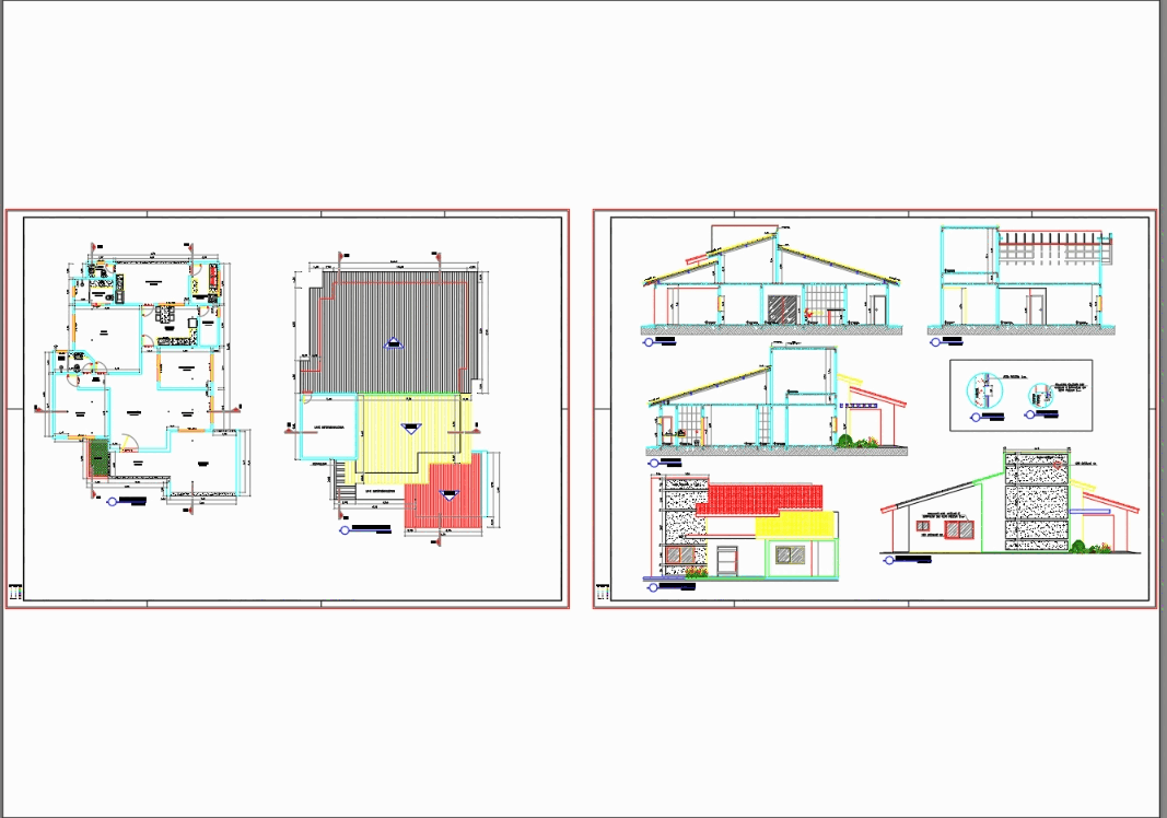 Projeto arquitetônico residencial em AutoCAD | CAD (390.06 KB) | Bibliocad
