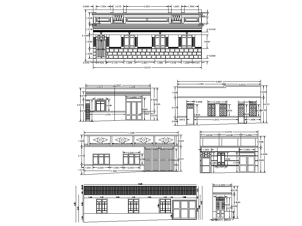 Fachada republicana en AutoCAD | Descargar CAD gratis (121.67 KB ...