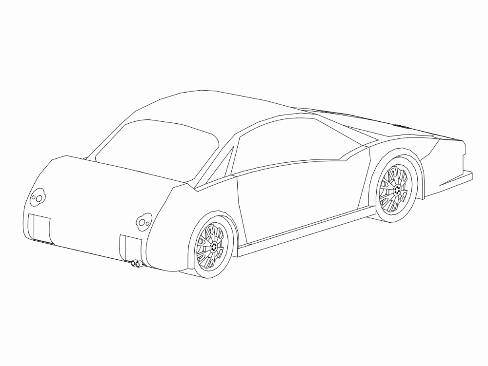 Coche en AutoCAD | Descargar CAD gratis (102.22 KB) | Bibliocad