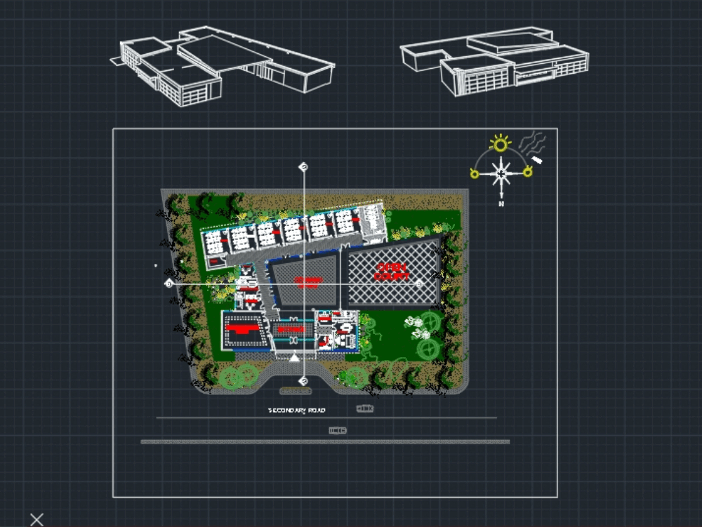 School in AutoCAD | Download CAD free (1.08 MB) | Bibliocad