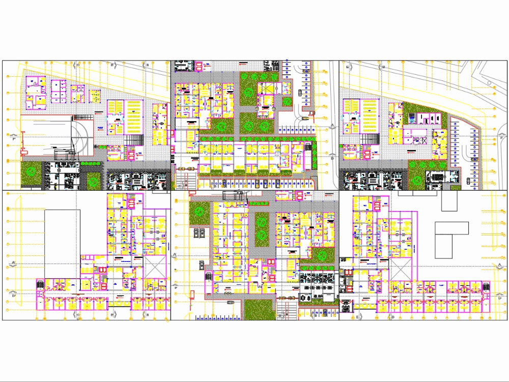 Clinique maternelle et infantile dans AutoCAD | CAD (7.1 MB) | Bibliocad