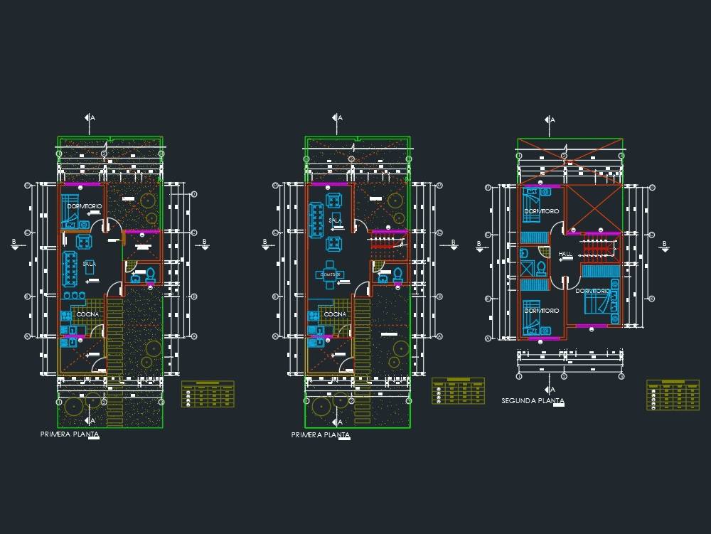 Vivienda progresiva en DXF | Descargar CAD gratis (256.66 KB) | Bibliocad