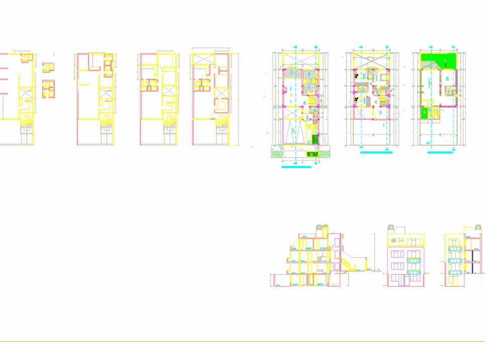 Vivienda unifamiliar en AutoCAD | Descargar CAD gratis (454.99 KB) | Bibliocad