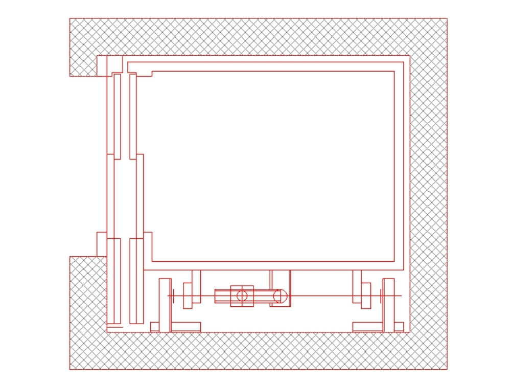 Ascensor en AutoCAD | Descargar CAD gratis (6.48 KB) | Bibliocad