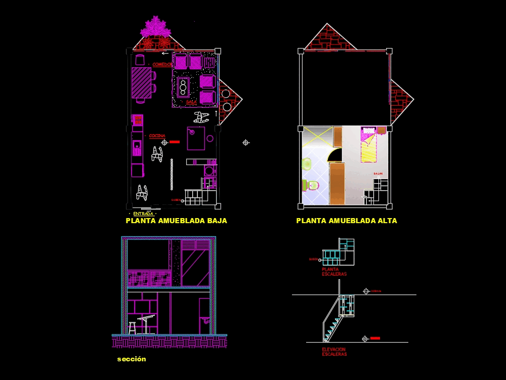 Loft en AutoCAD | Descargar CAD gratis (103.27 KB) | Bibliocad