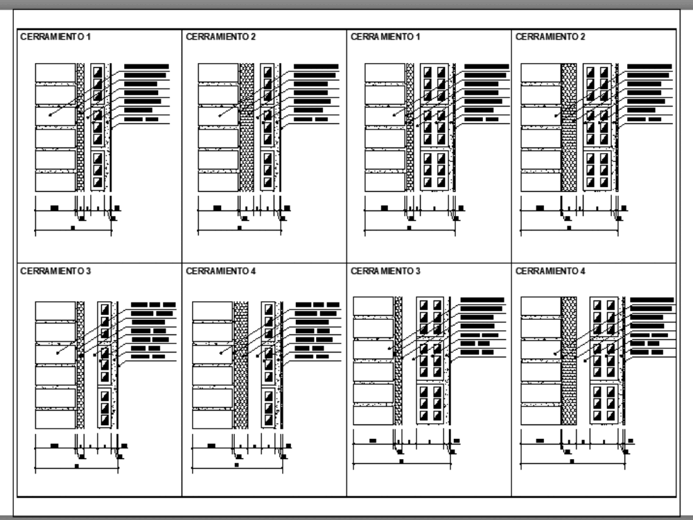 Tipos de parede em AutoCAD | Baixar CAD (321.68 KB) | Bibliocad
