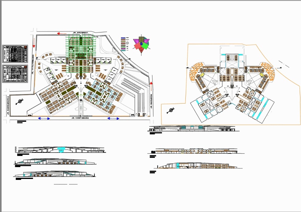 Market in AutoCAD | Download CAD free (21.5 MB) | Bibliocad
