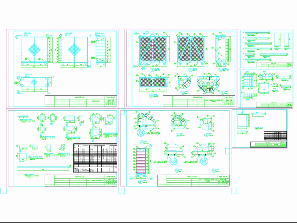 Rack with tray in AutoCAD | CAD download (521.4 KB) | Bibliocad