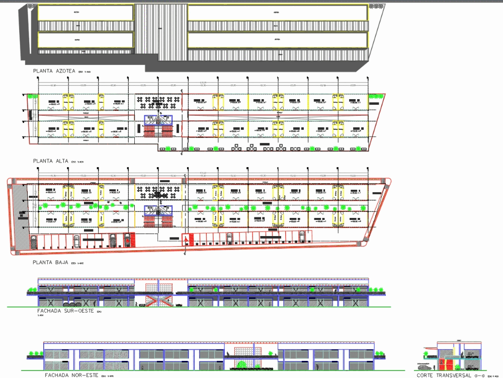 Einkaufszentrum in AutoCAD | CAD Download (693.16 KB) | Bibliocad