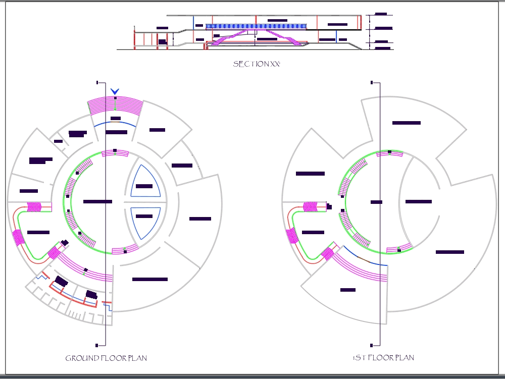 Museum in AutoCAD | CAD download (6.04 MB) | Bibliocad