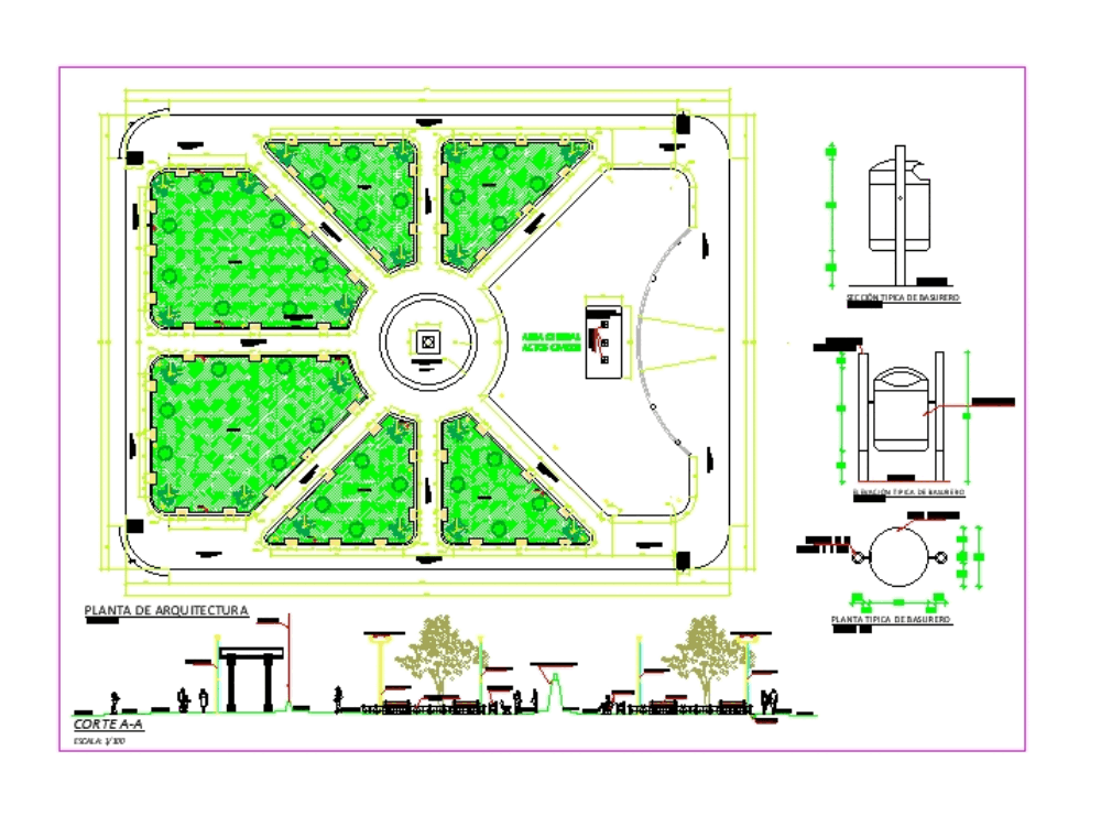 Public Square In AutoCAD CAD Download 1 58 MB Bibliocad