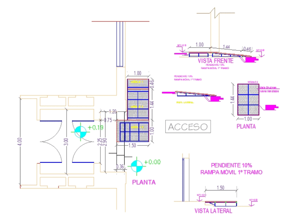 Mobile ramp in AutoCAD | Download CAD free (430.17 KB) | Bibliocad