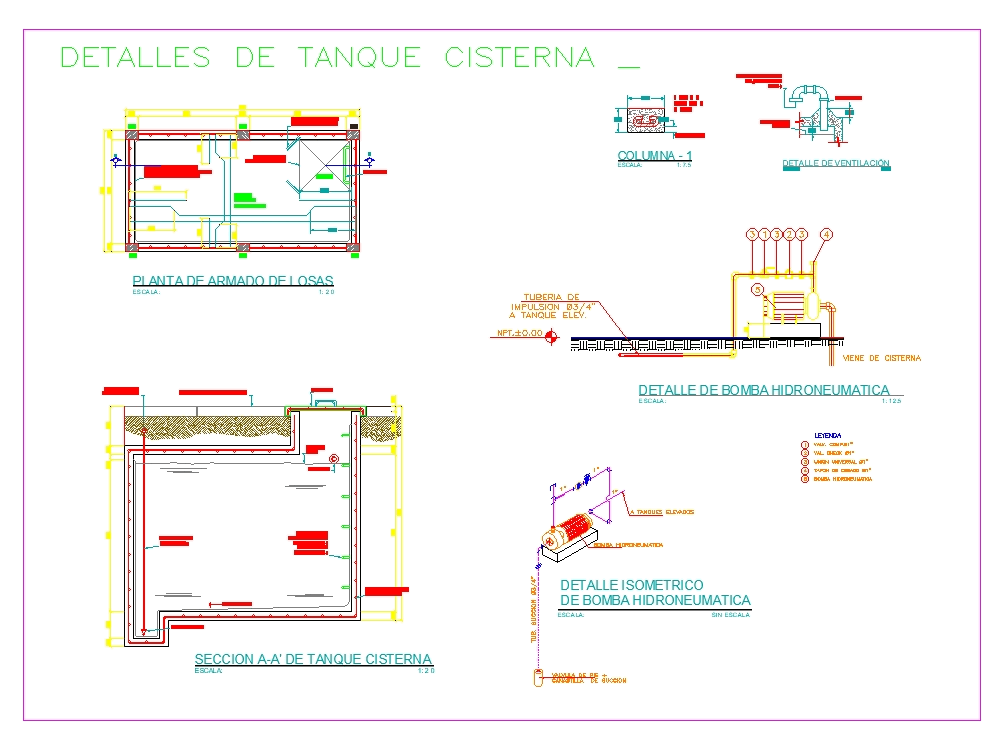 Tanque cisterna en AutoCAD | Descargar CAD (72 KB) | Bibliocad