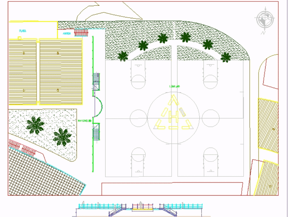 Escenario deportivo en AutoCAD | Descargar CAD gratis (146.9 KB ...