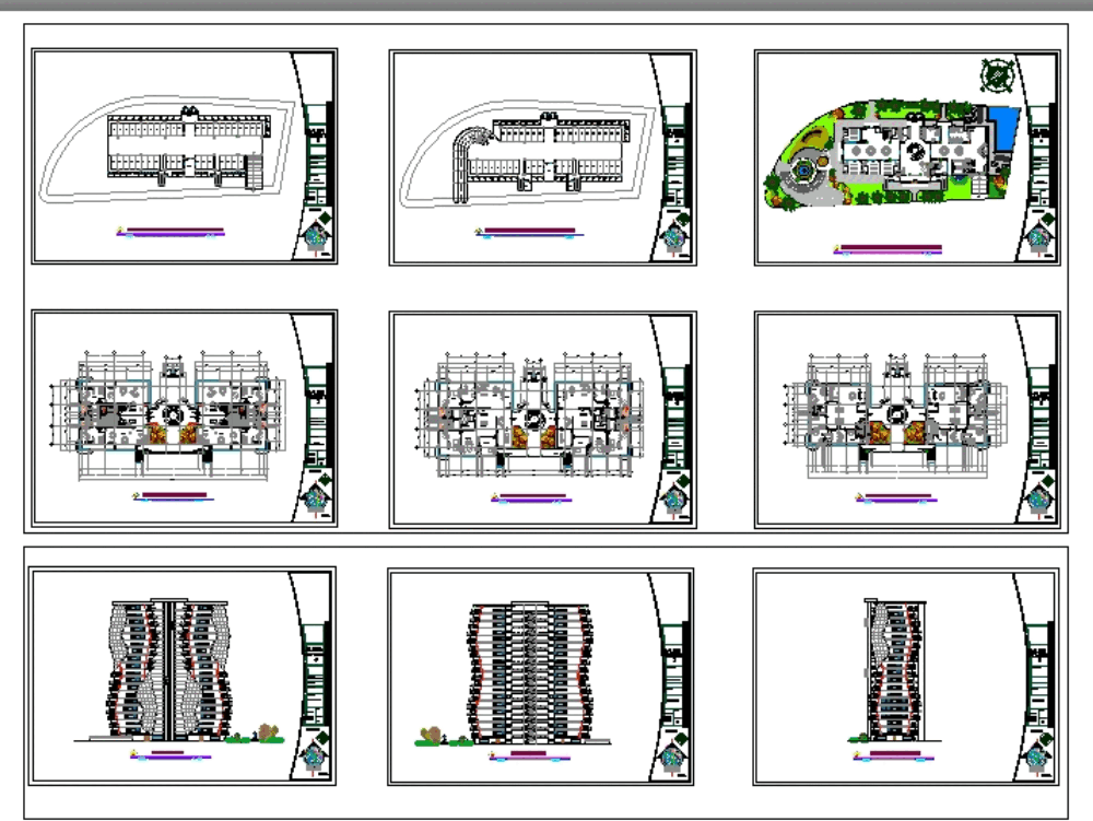 Apartment building in AutoCAD | CAD download (4.23 MB) | Bibliocad