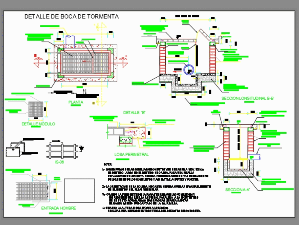 Boca de tormenta de piso tipo irving (247.05 KB) | Bibliocad