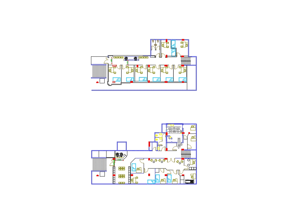 Polyclinic in AutoCAD | Download CAD free (566.02 KB) | Bibliocad