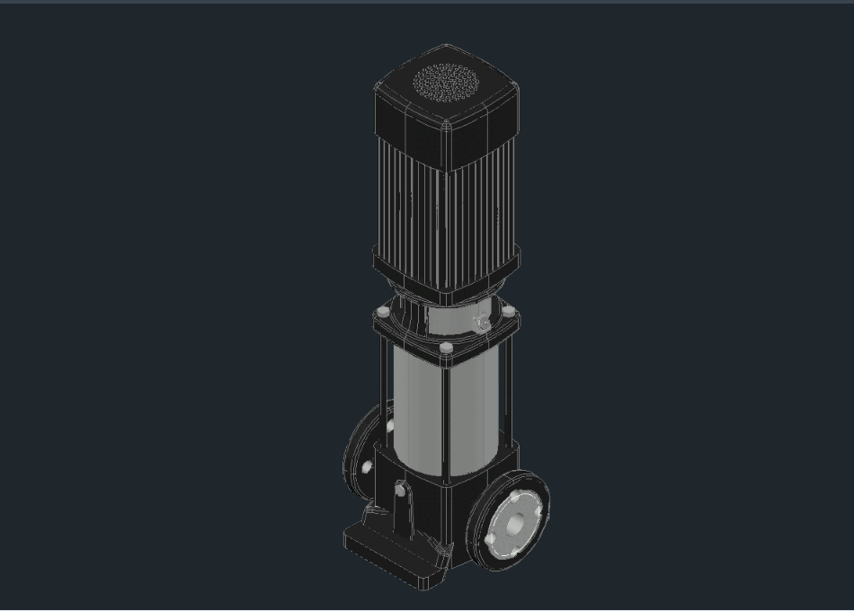 Vertical pump 3d in AutoCAD | CAD download (896.71 KB) | Bibliocad