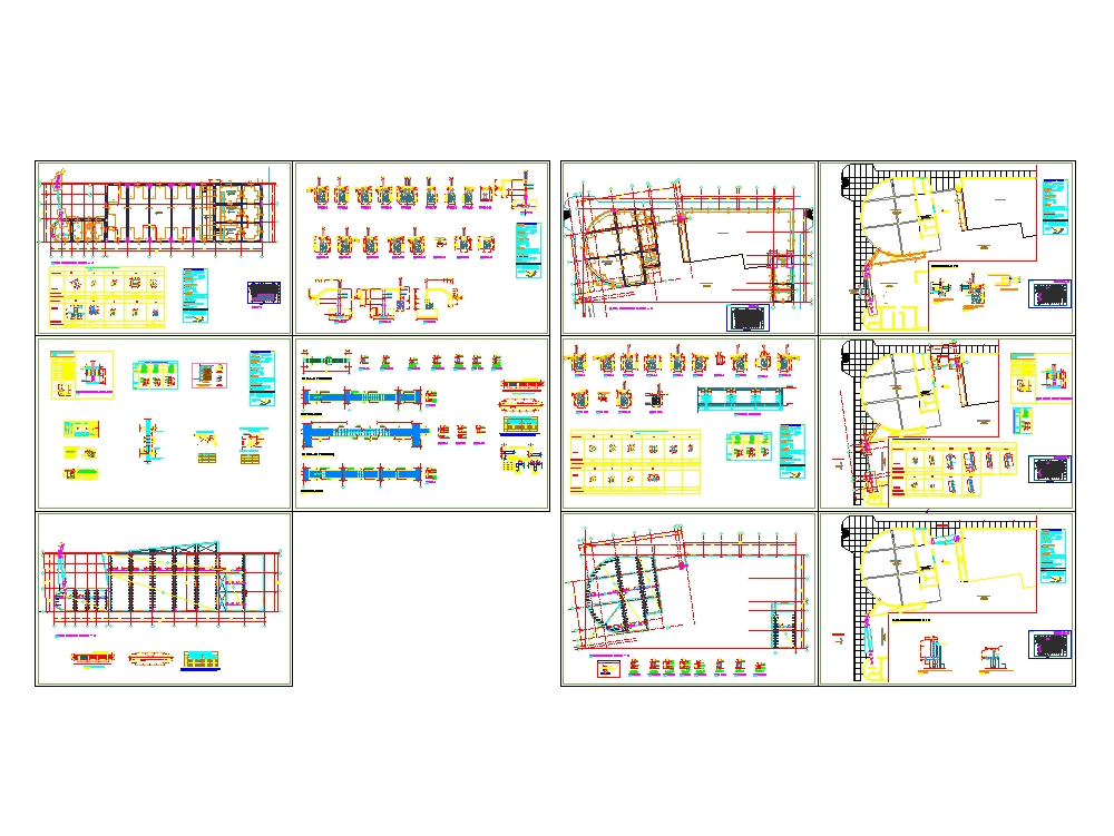 Estructura de local comunal en AutoCAD | CAD (7.43 MB) | Bibliocad