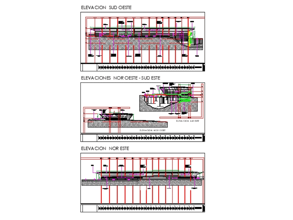 Terminal terreste - terminal naval en AutoCAD | CAD (3.63 MB) | Bibliocad