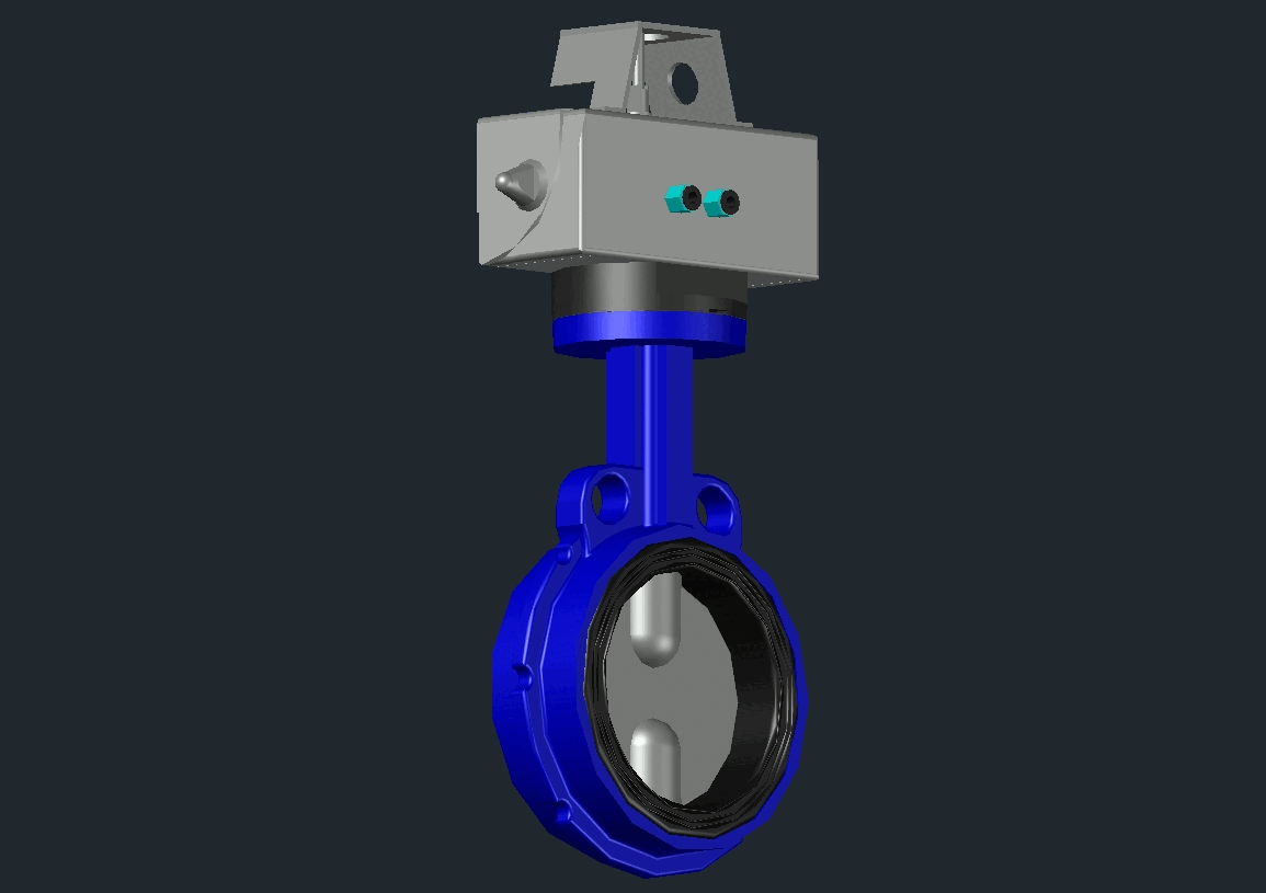 Butterfly valve in MAX | CAD download (526.27 KB) | Bibliocad