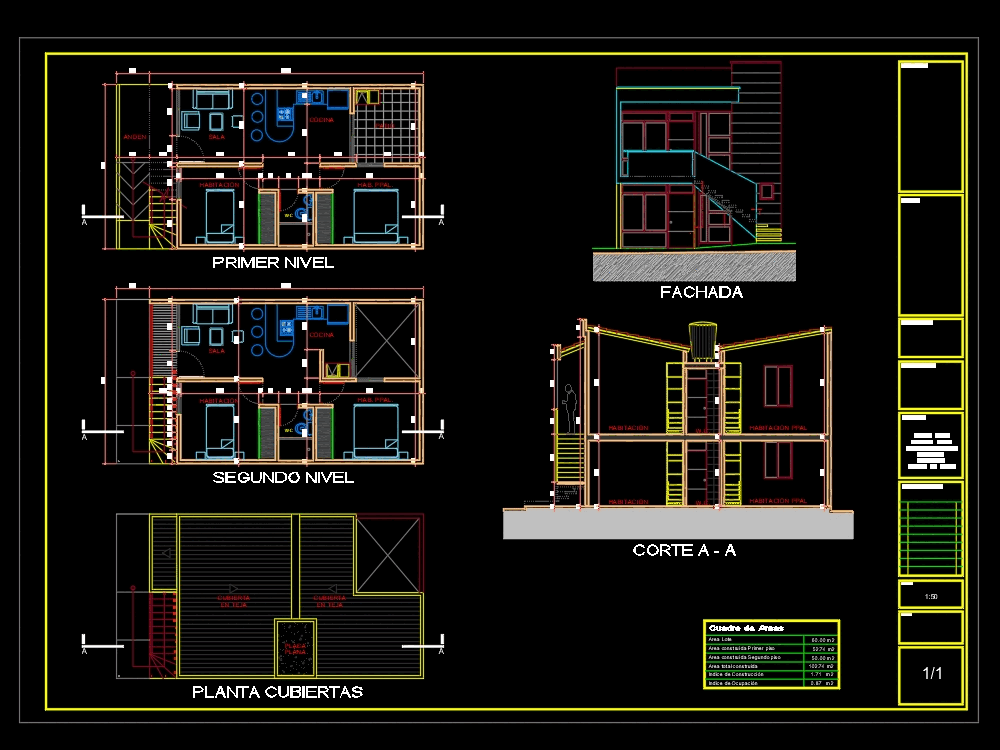Lieu d'habitation dans AutoCAD | Téléchargement CAD gratuit (154.67 KB) | Bibliocad
