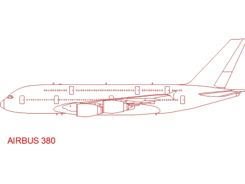 Airbus a380 in AutoCAD | Download CAD free (24.26 KB) | Bibliocad