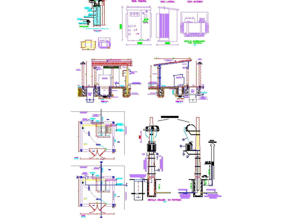 Electrical substation in AutoCAD | CAD download (2.59 MB) | Bibliocad