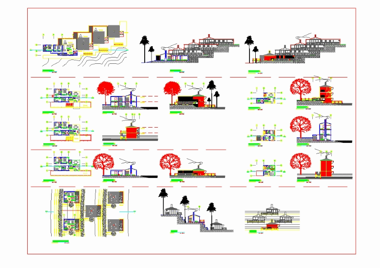 Cabins in AutoCAD | CAD download (1.32 MB) | Bibliocad