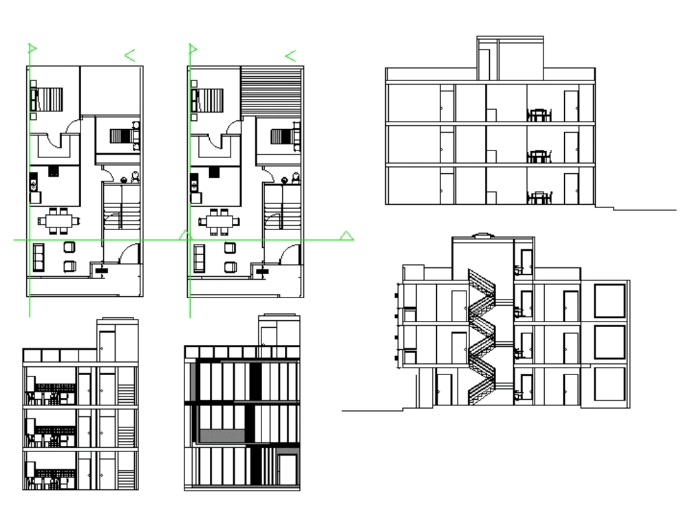 Edificios 5 plantas en AutoCAD | Descargar CAD gratis (229.63 KB ...