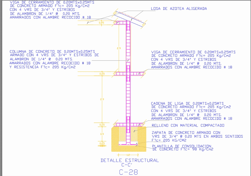 Structural detail in AutoCAD | Download CAD free (1.44 MB) | Bibliocad
