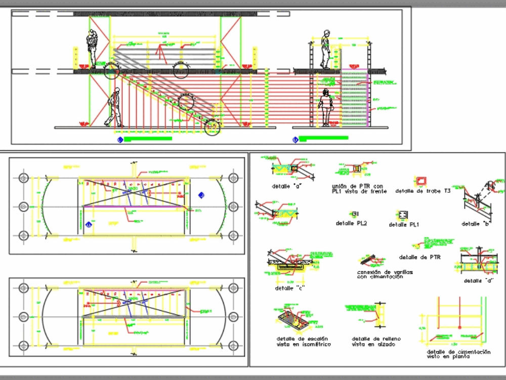 Stair design in AutoCAD | CAD download (190.75 KB) | Bibliocad