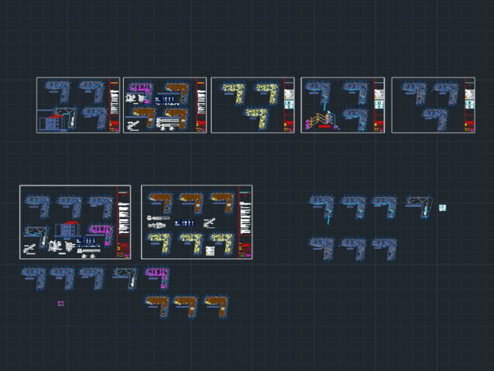 Chambre maison sur trois niveaux dans AutoCAD | CAD (3.22 MB) | Bibliocad