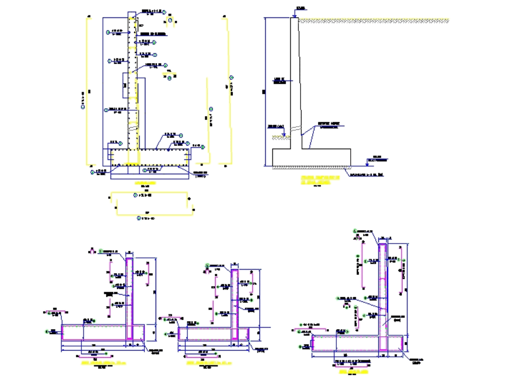 Retaining wall in AutoCAD | CAD download (151.34 KB) | Bibliocad