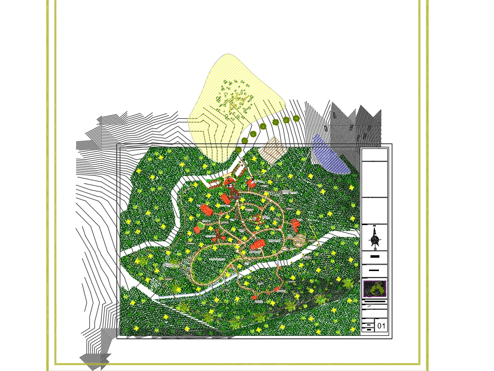 Theme park in AutoCAD | Download CAD free (12.58 MB) | Bibliocad