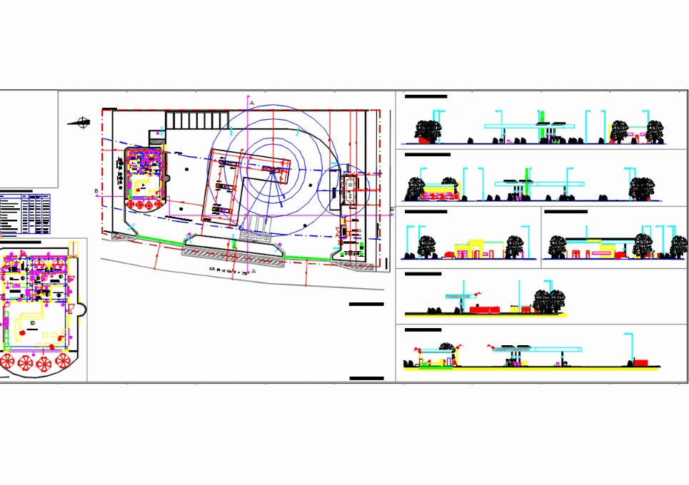 Service station in AutoCAD | CAD download (3.51 MB) | Bibliocad