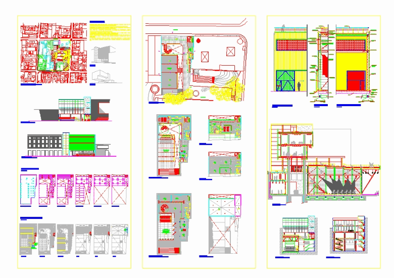 Escuela de danzas en AutoCAD | Descargar CAD (3.04 MB) | Bibliocad