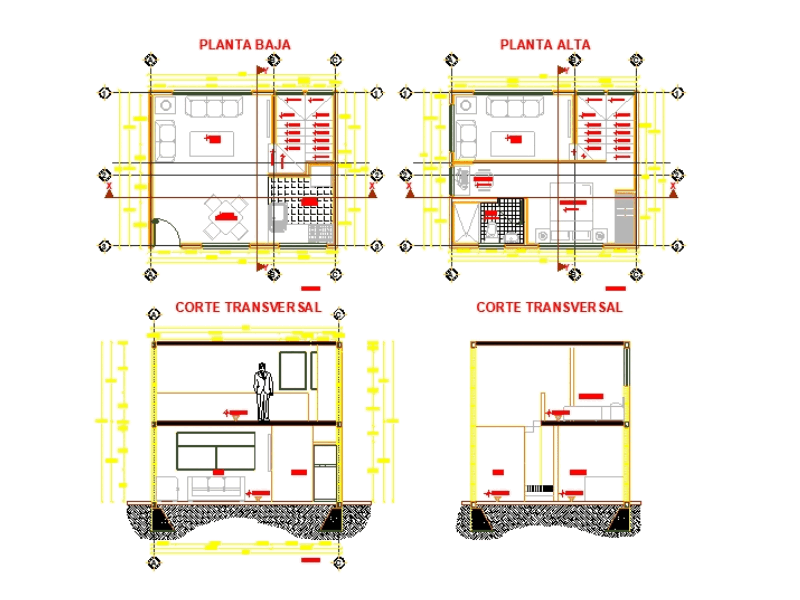 Proyecto loft en AutoCAD | Descargar CAD gratis (169.74 KB) | Bibliocad