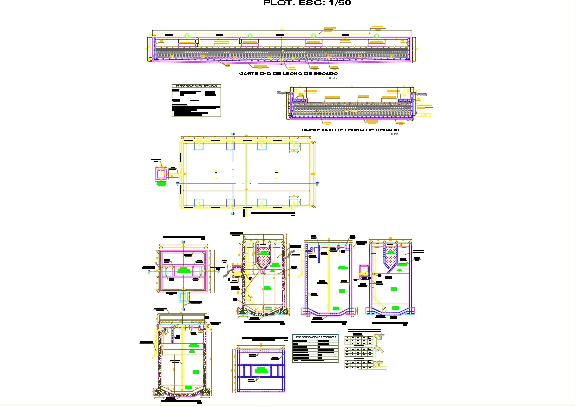 Imhoff tank in AutoCAD | CAD download (301.2 KB) | Bibliocad