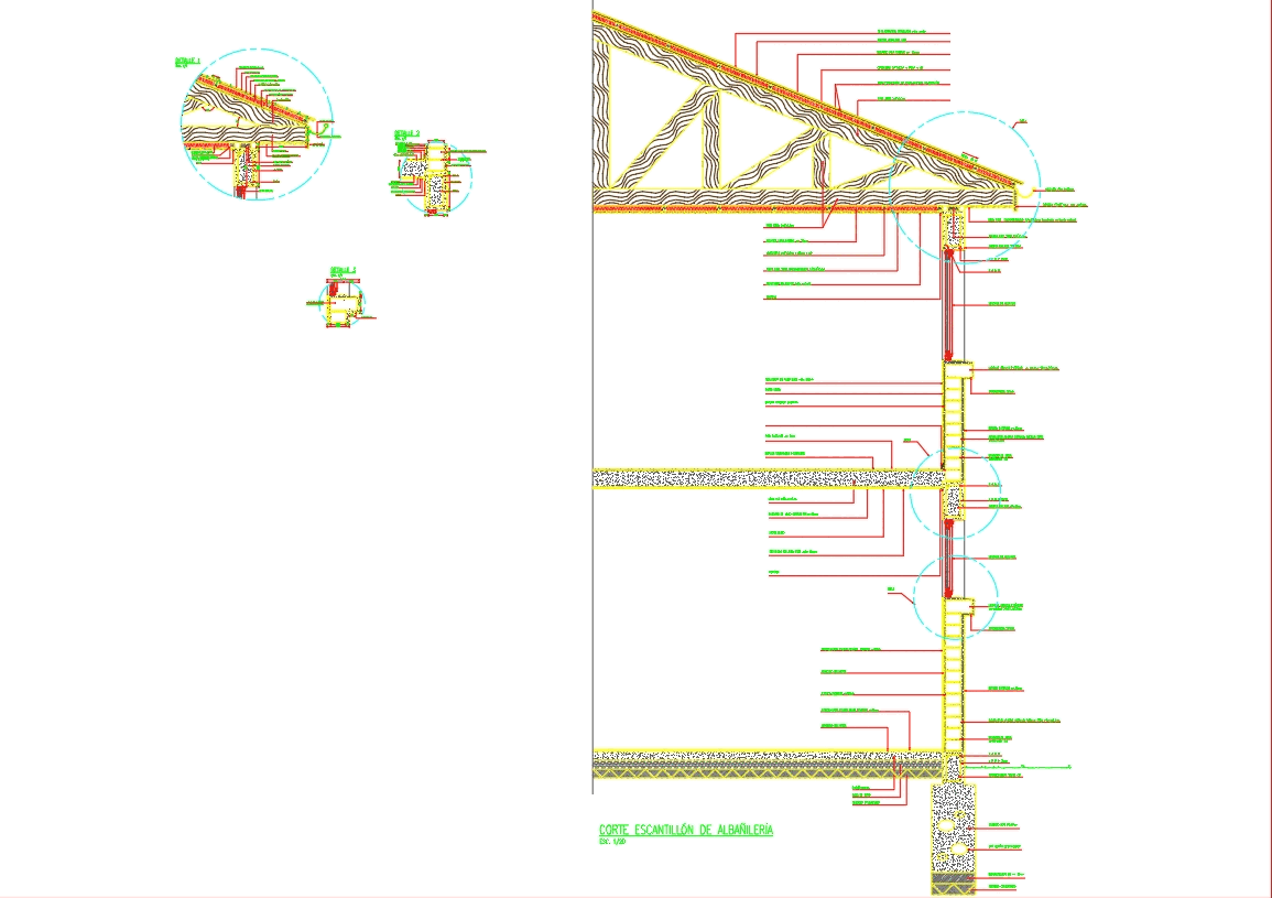 Escantillon albañileria en AutoCAD | Descargar CAD (821.99 KB) | Bibliocad