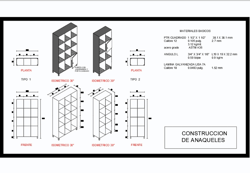 Projeto De Prateleiras Metálicas Em Autocad Cad 582 99 Kb Bibliocad