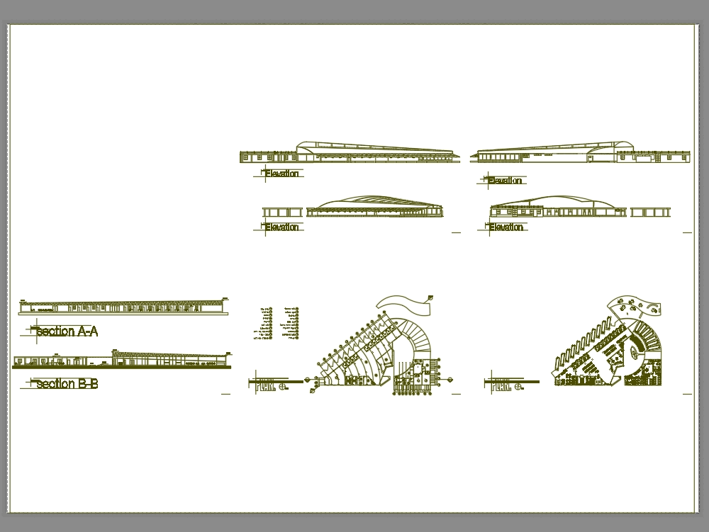 Bus terminal in AutoCAD | CAD download (1.29 MB) | Bibliocad