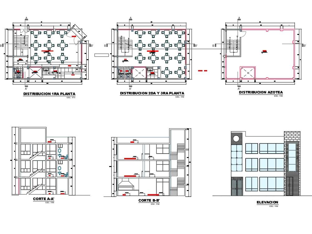 Polleria - arquitectura en AutoCAD | Descargar CAD gratis (310.62 KB ...