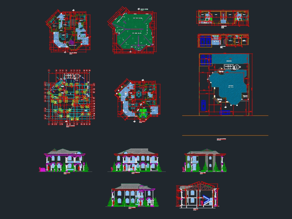 Casa en AutoCAD | Descargar CAD (928.05 KB) | Bibliocad