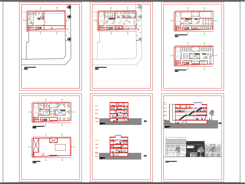 Centro cultural en AutoCAD | Descargar CAD (787.72 KB) | Bibliocad