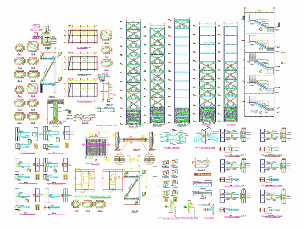 Bolted construction in AutoCAD | CAD download (1.73 MB) | Bibliocad