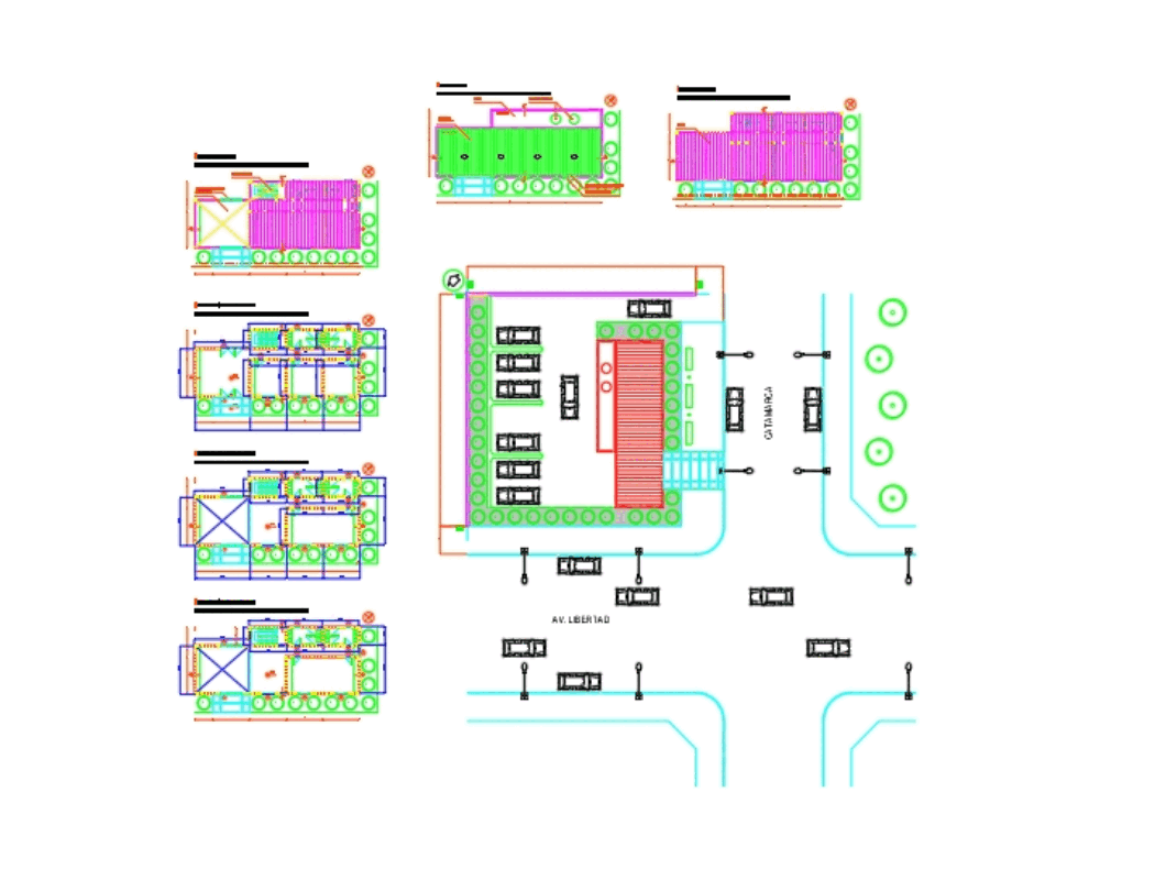 Offices with stell frame system in AutoCAD | CAD (727.29 KB) | Bibliocad