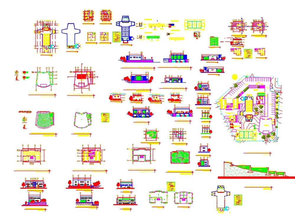 Religious complex in AutoCAD | CAD download (2.57 MB) | Bibliocad