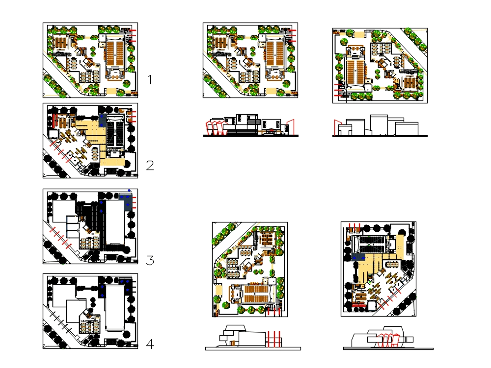 Centro Cultural En Autocad Descargar Cad 6 27 Mb Bibliocad