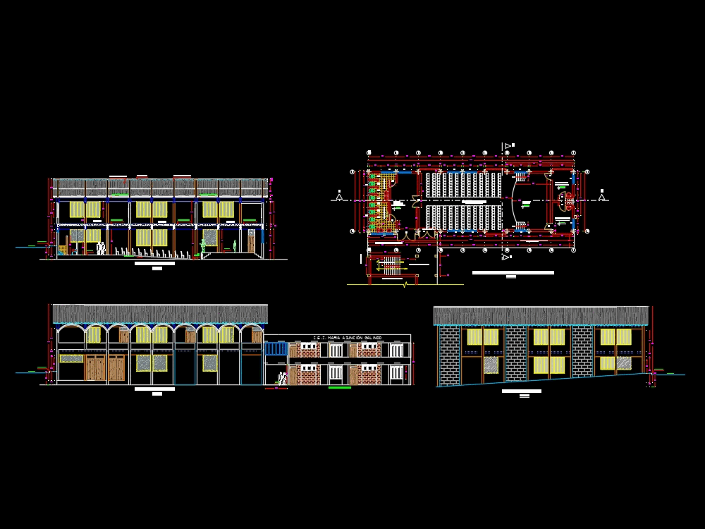 Multipurpose room in AutoCAD | CAD download (361.38 KB) | Bibliocad